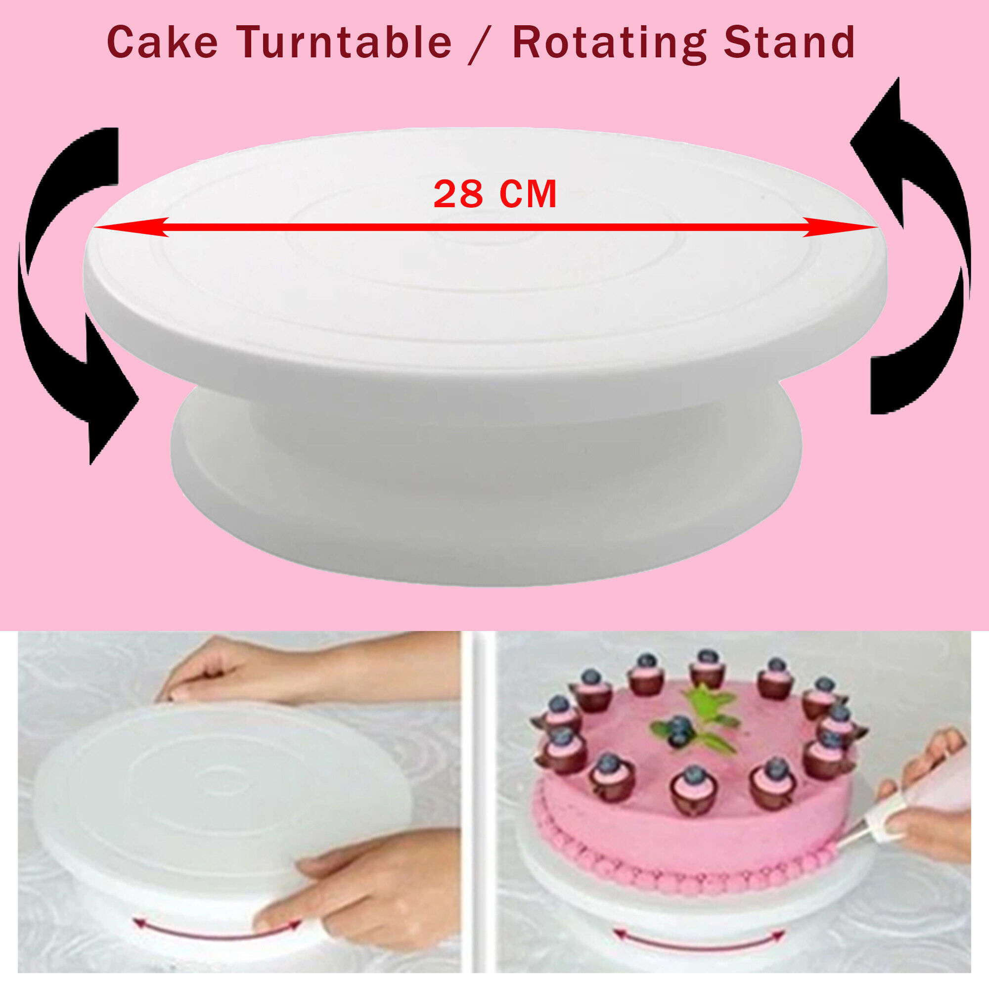 Cake Decorating Turntable Stand 360° – Prime Home