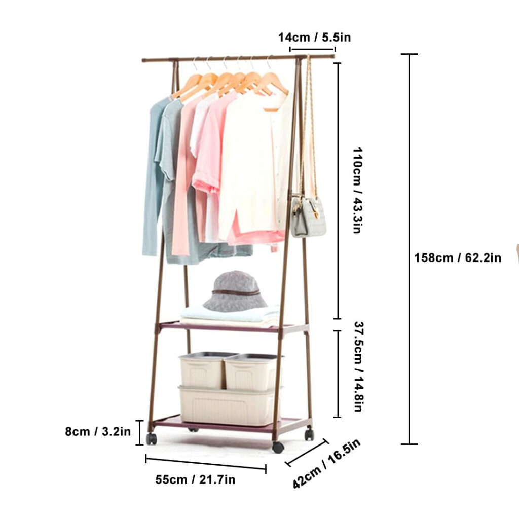 Triangle Coat Rack with Wheels – Prime Home